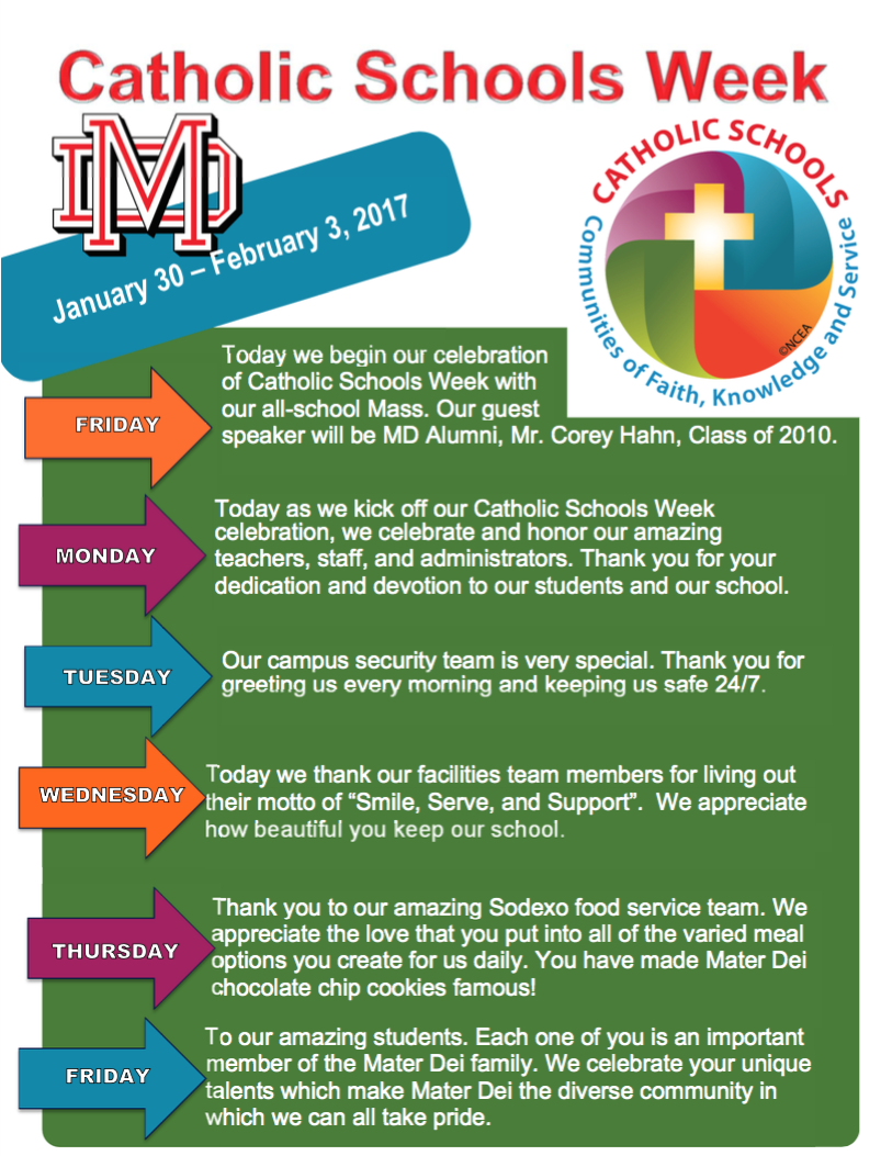 A Week of Appreciation: An Overview of Catholic Schools Week – The ...